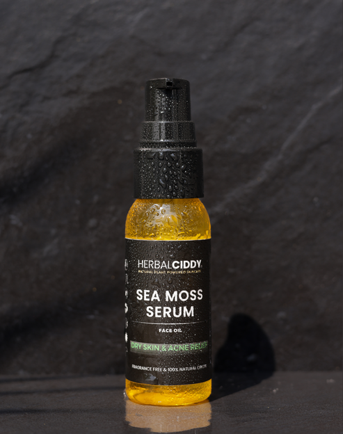 SEA MOSS SERUM FACIAL OIL – DRY SKIN & ACNE RELIEF – Herbal Ciddy